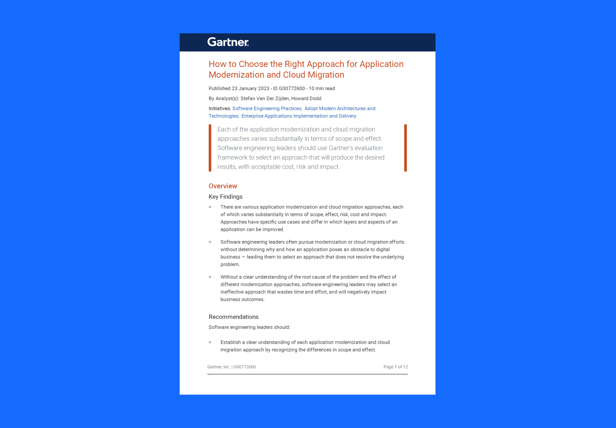 Gartner® Time Model Effective Application Portfolio Mgmt Leanix